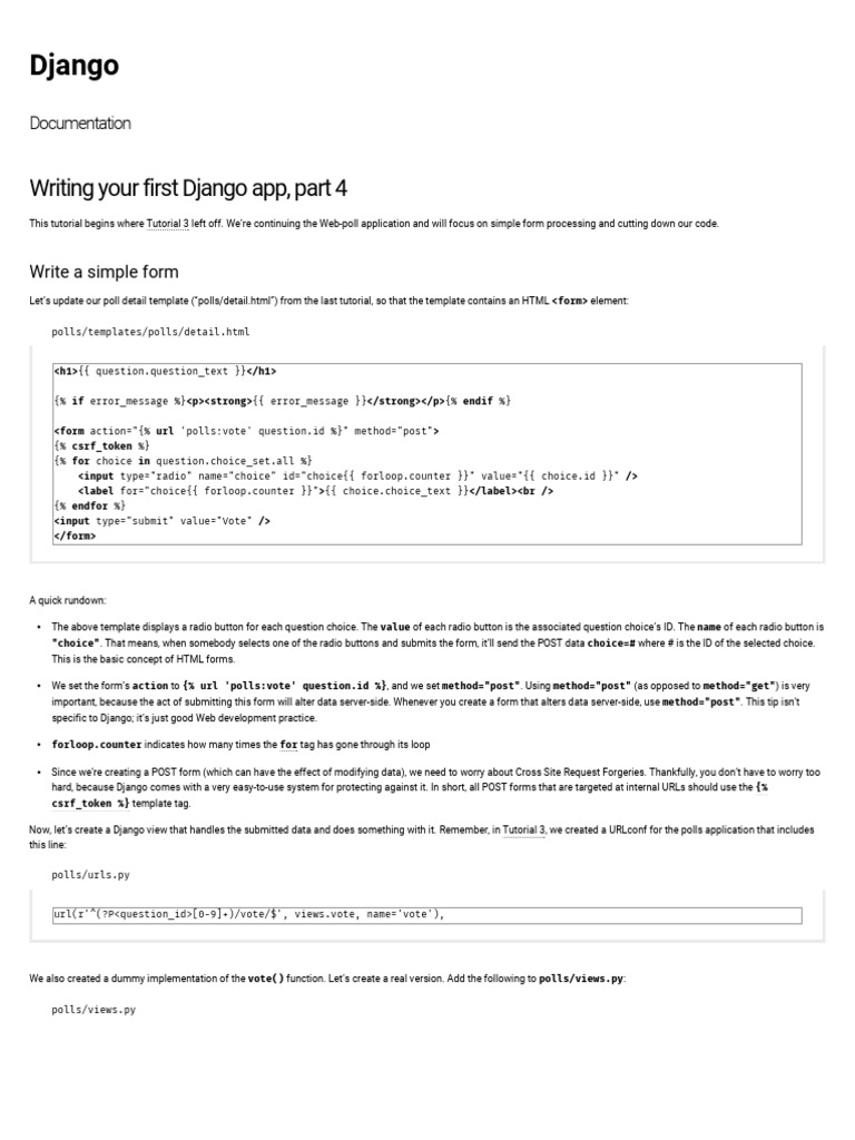 Writing Your First Django App Pdf Software Software Engineering