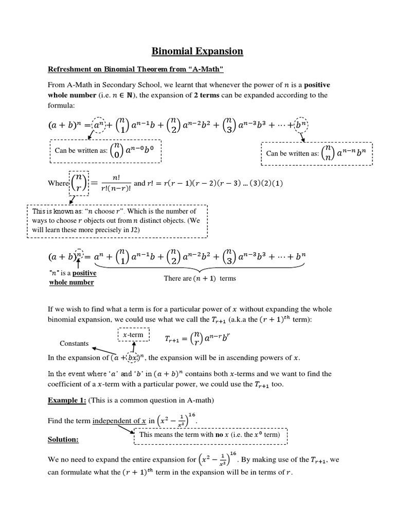 Binomial Series Expansion | PDF | Rational Number | Fraction (Mathematics)