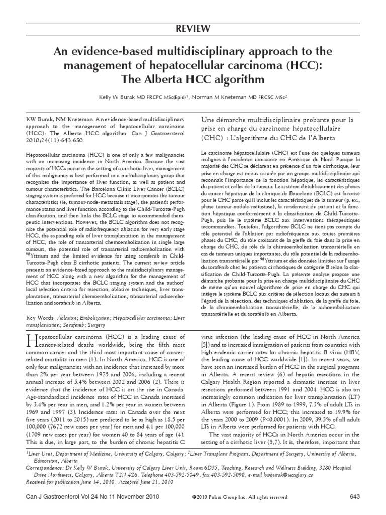 An Evidence-Based Multidisciplinary Approach To The Management of ...