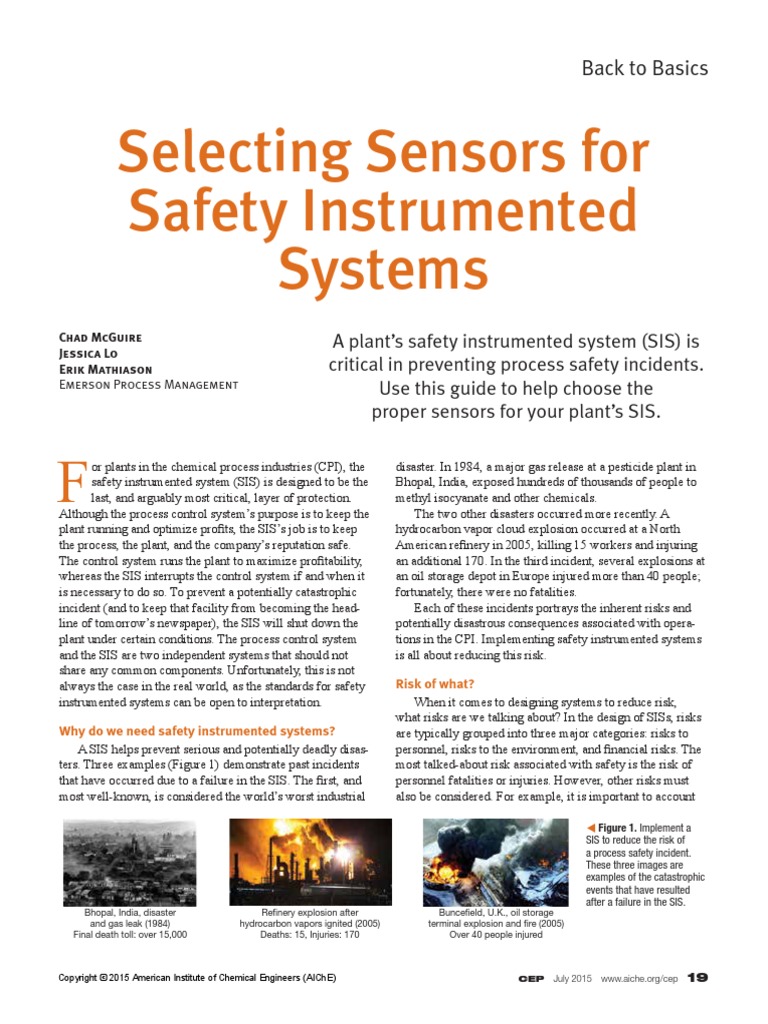 Safety Instrumented System, SIS, Risk, PFD | Systems Engineering ...