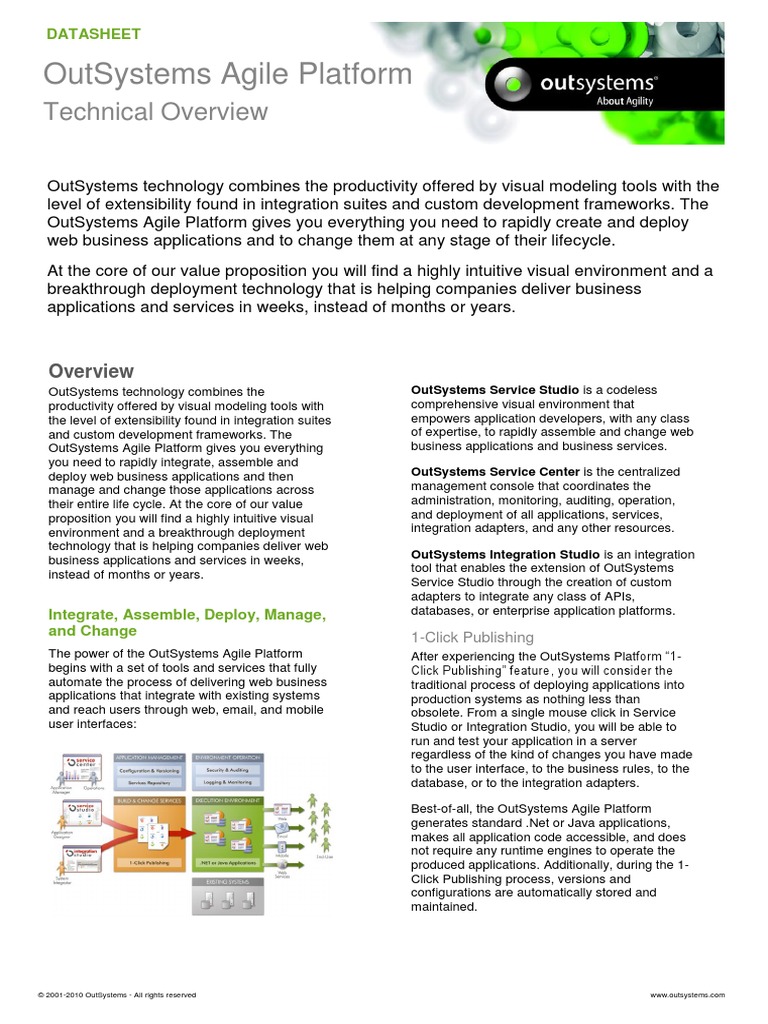 OutSystems - Platform Datasheet - Technical Overview | PDF | Application Programming Interface ...
