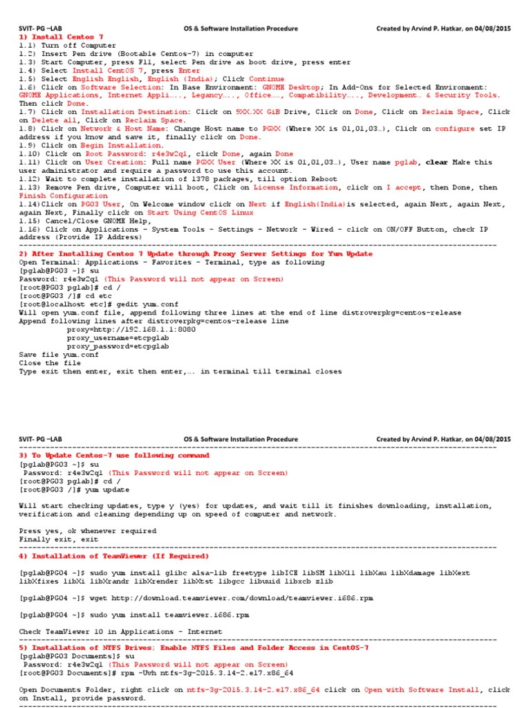 Centos 7 Installation | PDF | Virtual Machine | Installation (Computer ...