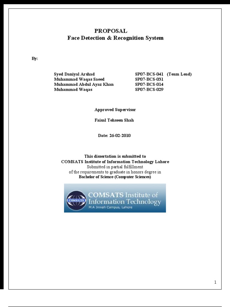 Face Detection & Recognition Proposal | PDF | Face | Information Technology