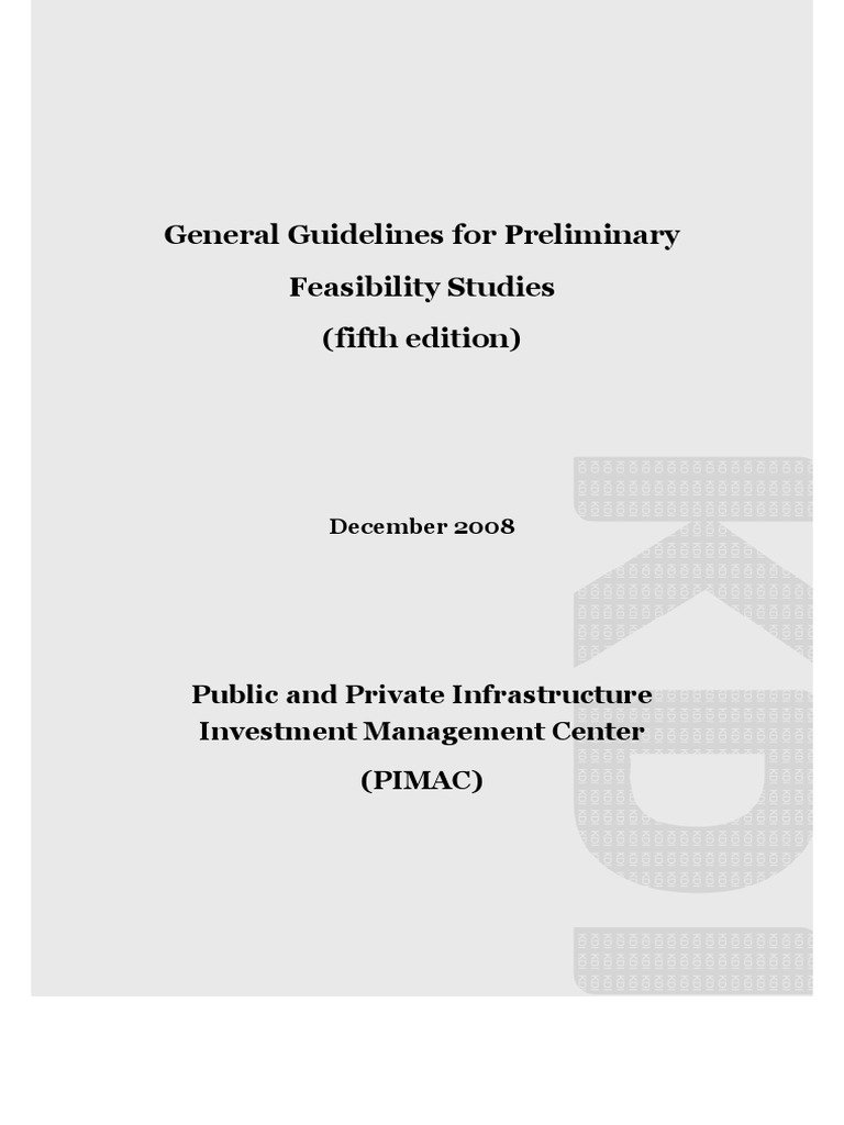General Guidelines For PFS | PDF | Feasibility Study | Public–Private ...