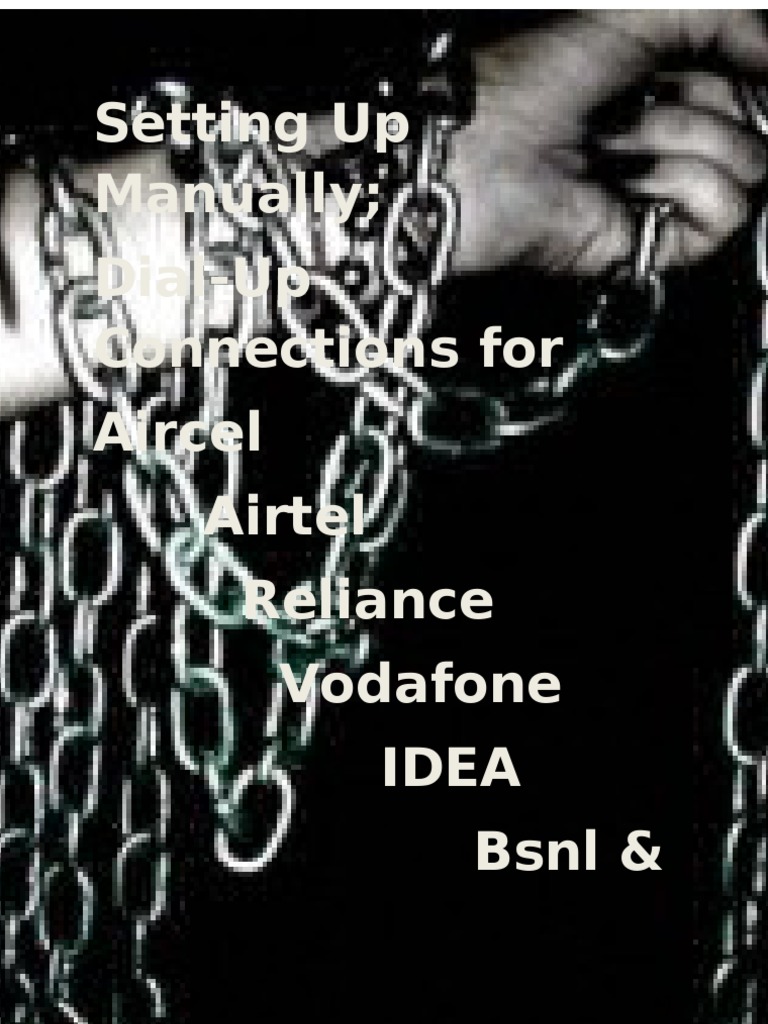 Creating A Dial-Up Connection. | PDF | Internet Access | Internet