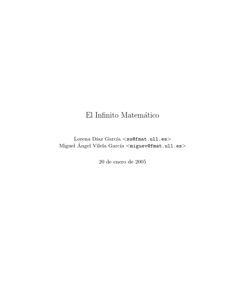 El Infinito Matematico | PDF | infinito | Isaac Newton