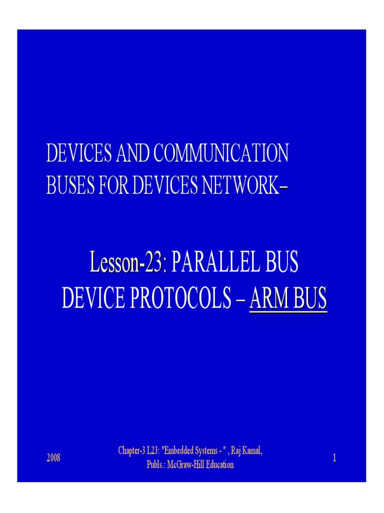 Parallel Bus Device Protocols - Arm Bus: Lesson - 23 | PDF
