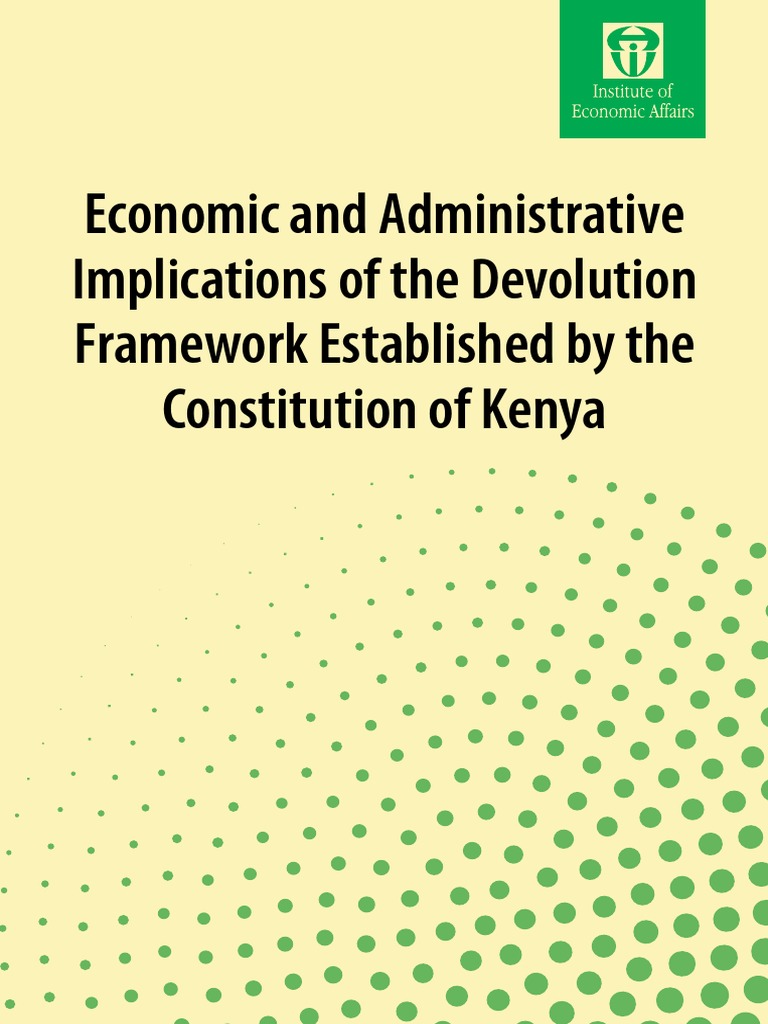 Economic and Administrative Implications of Devolution | PDF ...