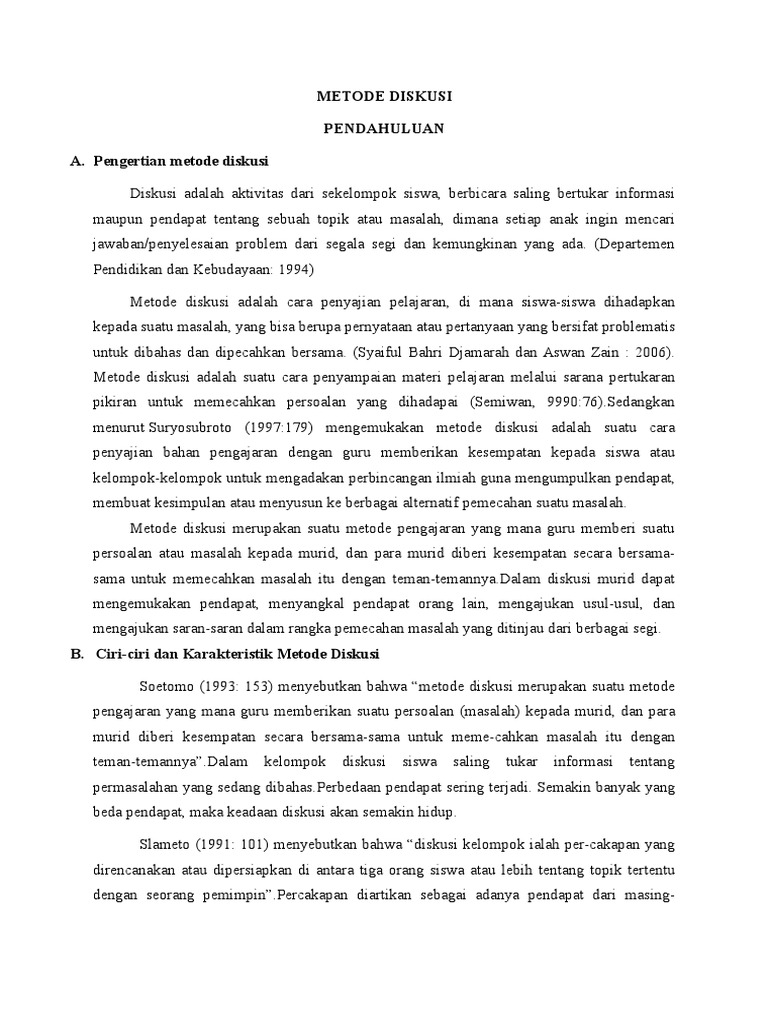 Metode Diskusi | PDF