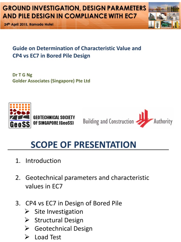 CP4 vs EC7 for Bored Pile Design | PDF | Geotechnical Engineering ...