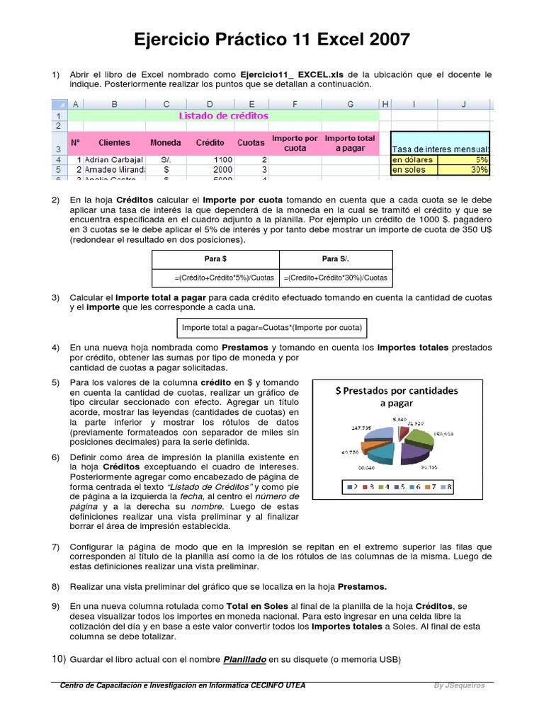 Ej Practico 11 Excel | PDF