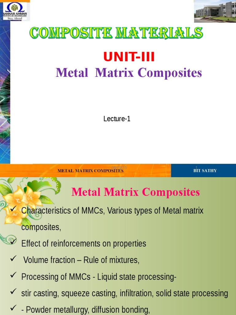Lec2-Types of MMC.ppt | Composite Material | Metals