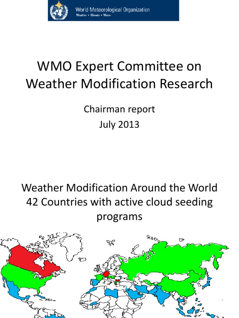 3 6 WMO Expert Committee Weather Modification Research | PDF | Climate Engineering | Climate Change