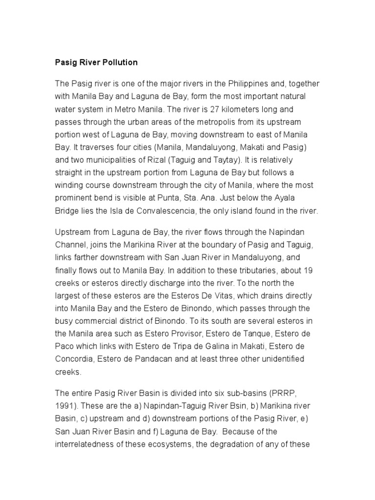 Pasig River | PDF | Metro Manila | Hydrology