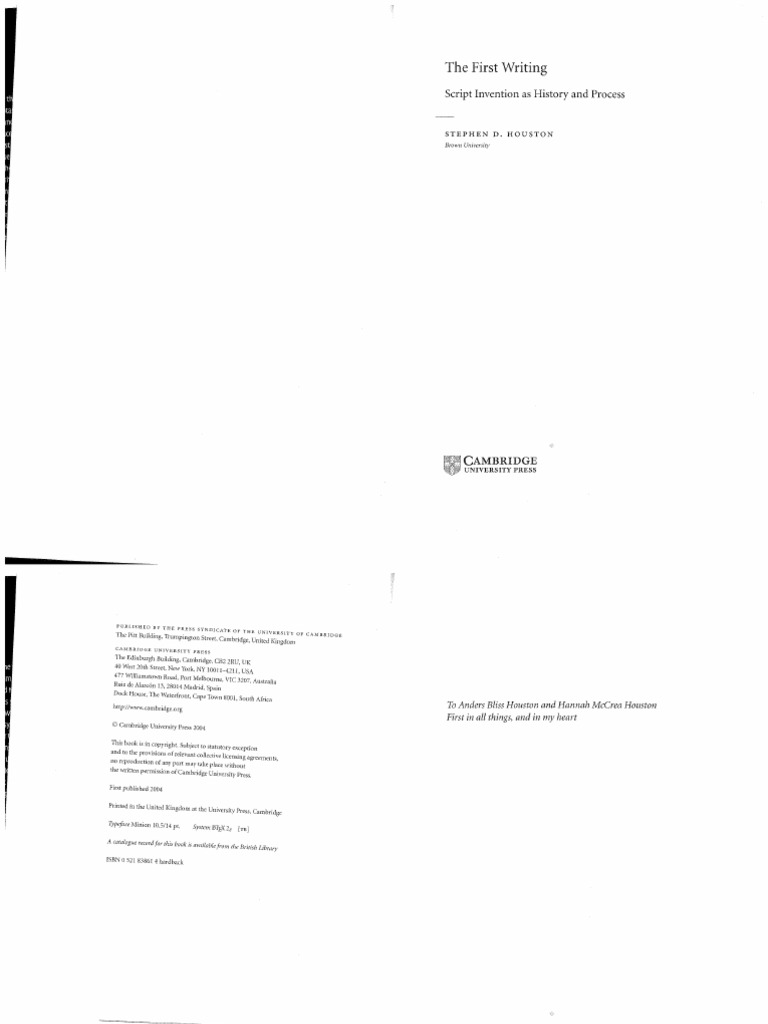 The First Writing | PDF | Books