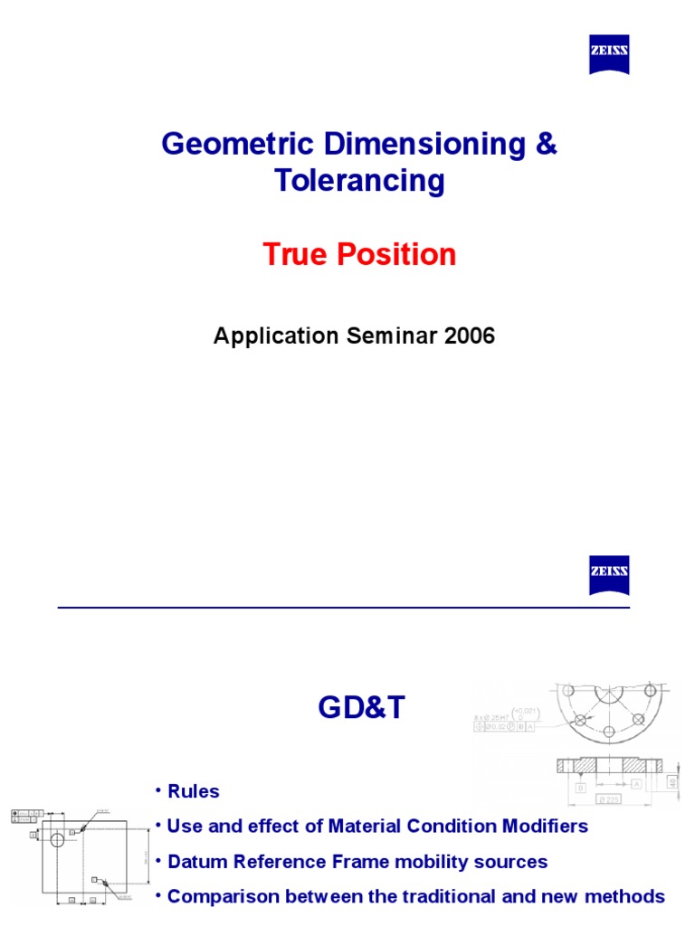 GDT-True Position | PDF | Engineering Tolerance | Engineering