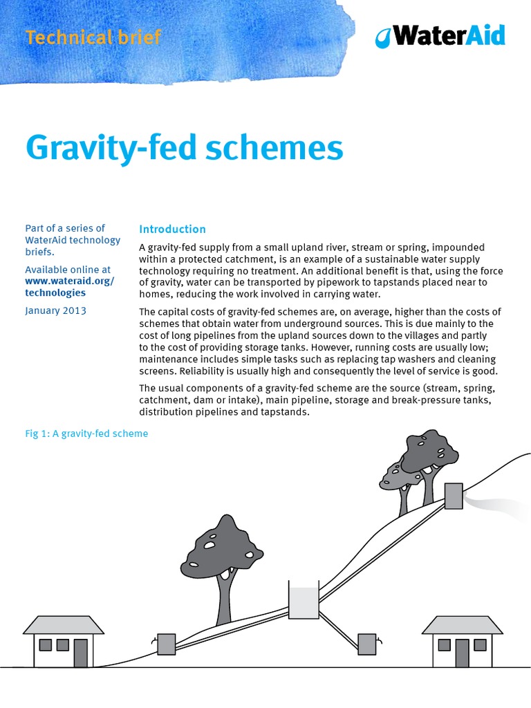 Gravity Fed Schemes | PDF | Dam | Environmental Technology
