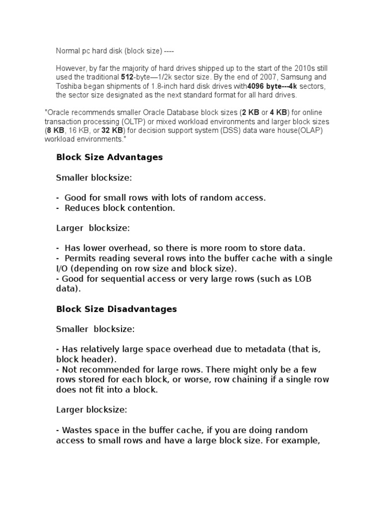 DB Size Limits 1 | PDF | Database Index | Cache (Computing)