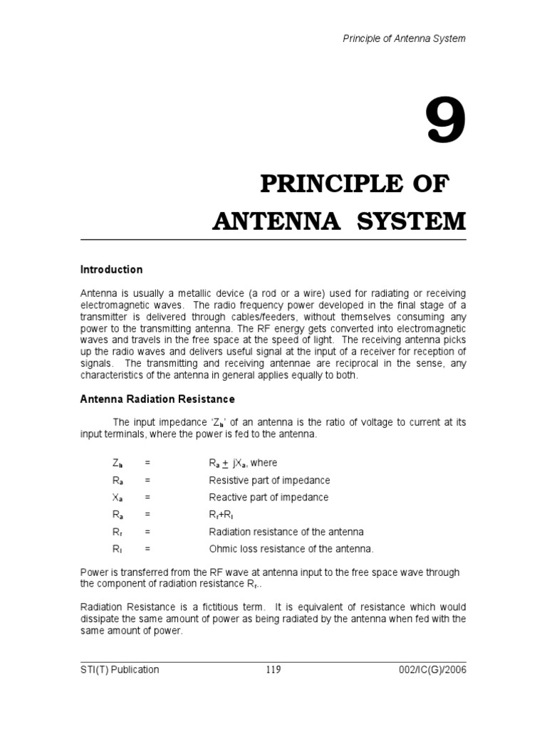09 - Principle of Antenna | PDF | Antenna (Radio) | Polarization (Waves)