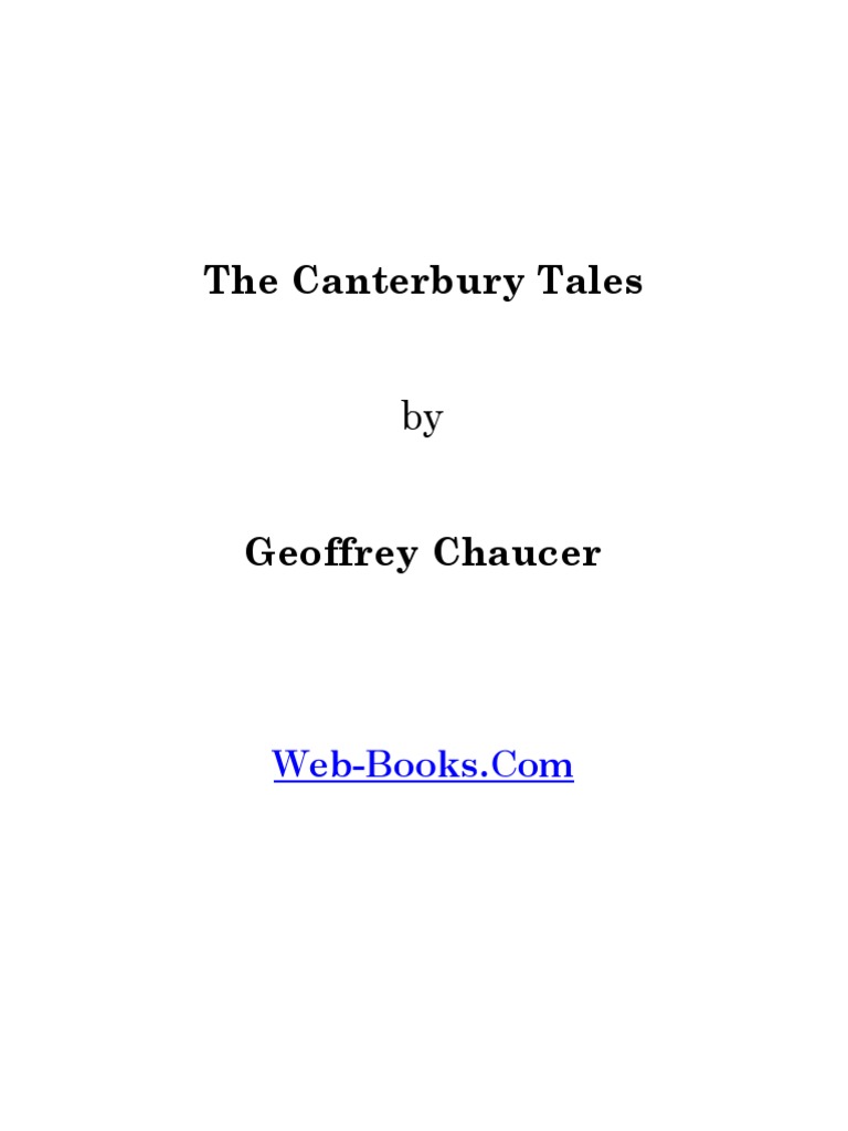 The Canterbury Tales PDF | PDF | Geoffrey Chaucer | The Canterbury Tales