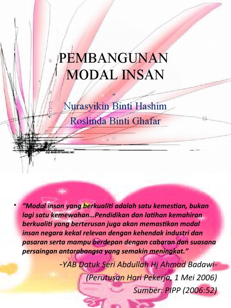 Pembangunan Modal Insan | PDF