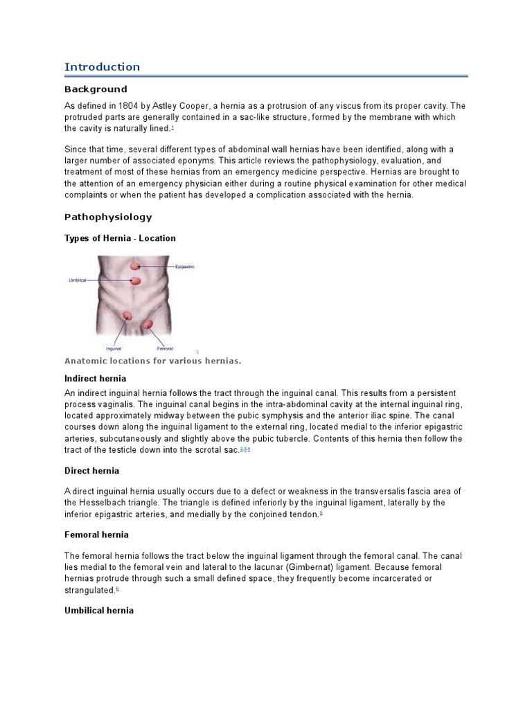 Hernia | PDF | Medicine | Clinical Medicine