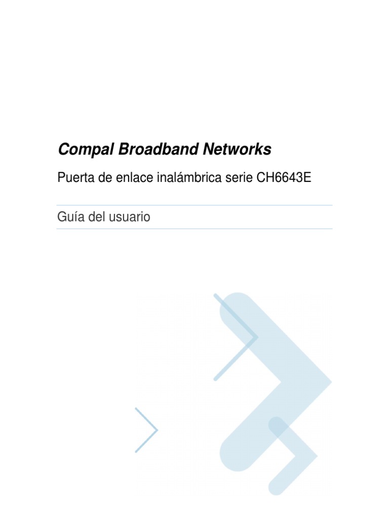 Router Ch6643e User Guide SP | PDF | Dirección IP | Protocolos de internet