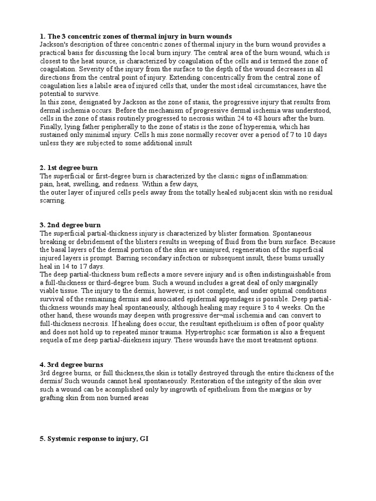 Plastic Surgery Summary | PDF | Burn | Antibiotics