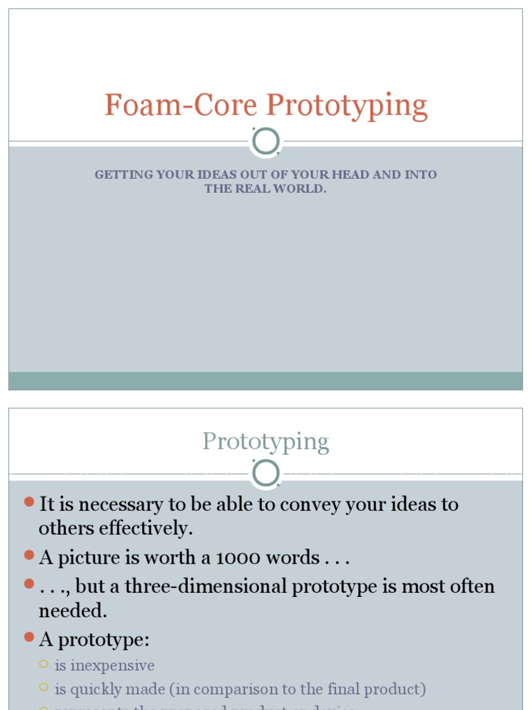 Foam Core Prototyping | PDF | Prototype | Industries