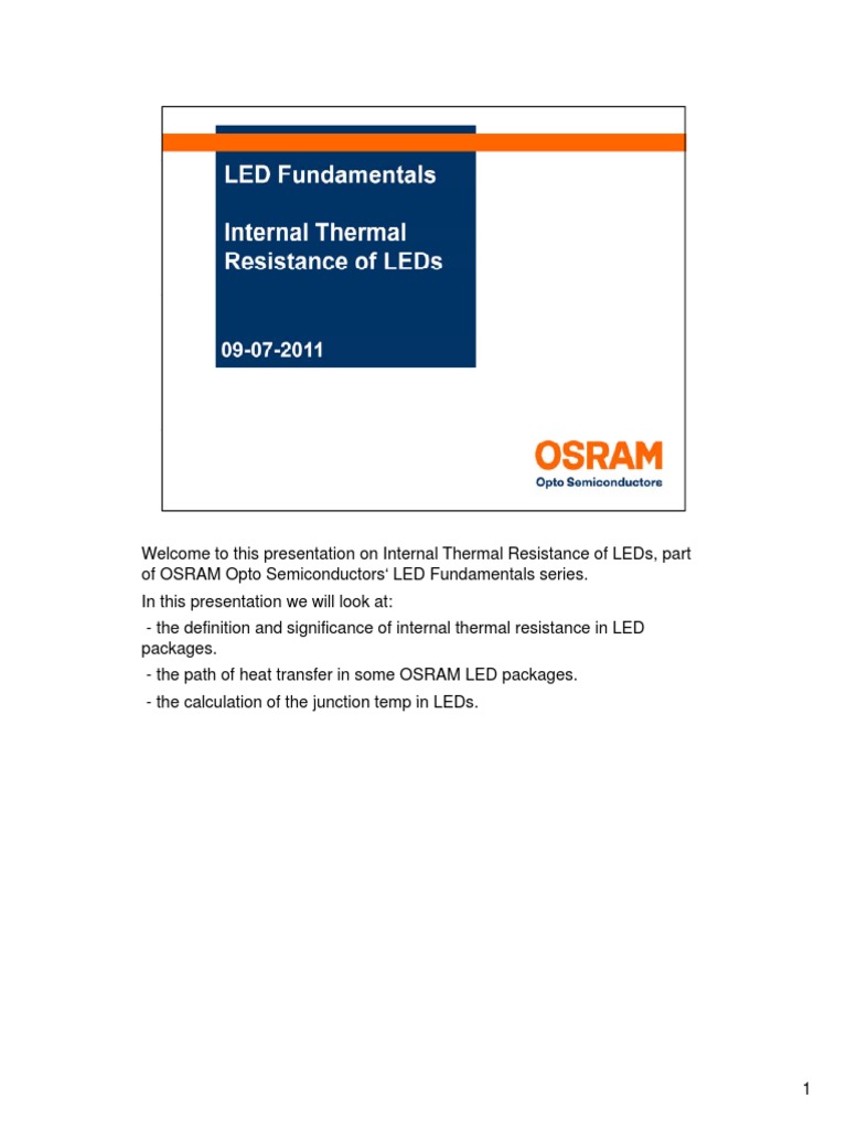 Osram-Os Led-Fundamentals Internal Thermal Resistance of Leds v4!09!07 ...