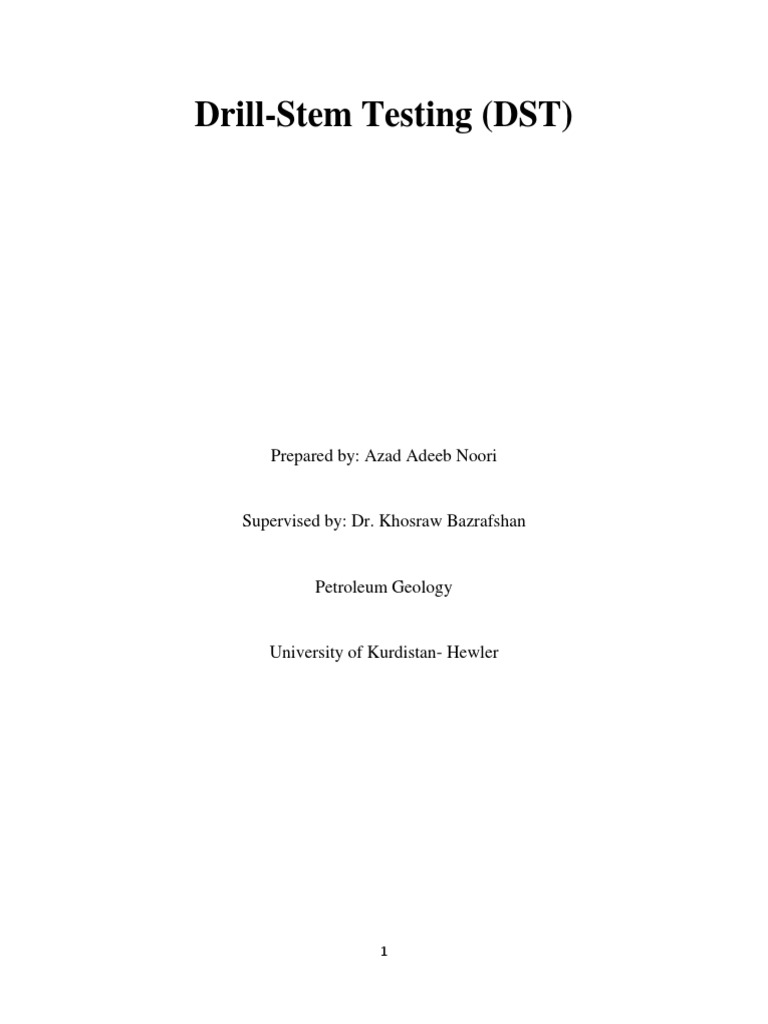 Drill Stem Testing | Download Free PDF | Oil Well | Pressure