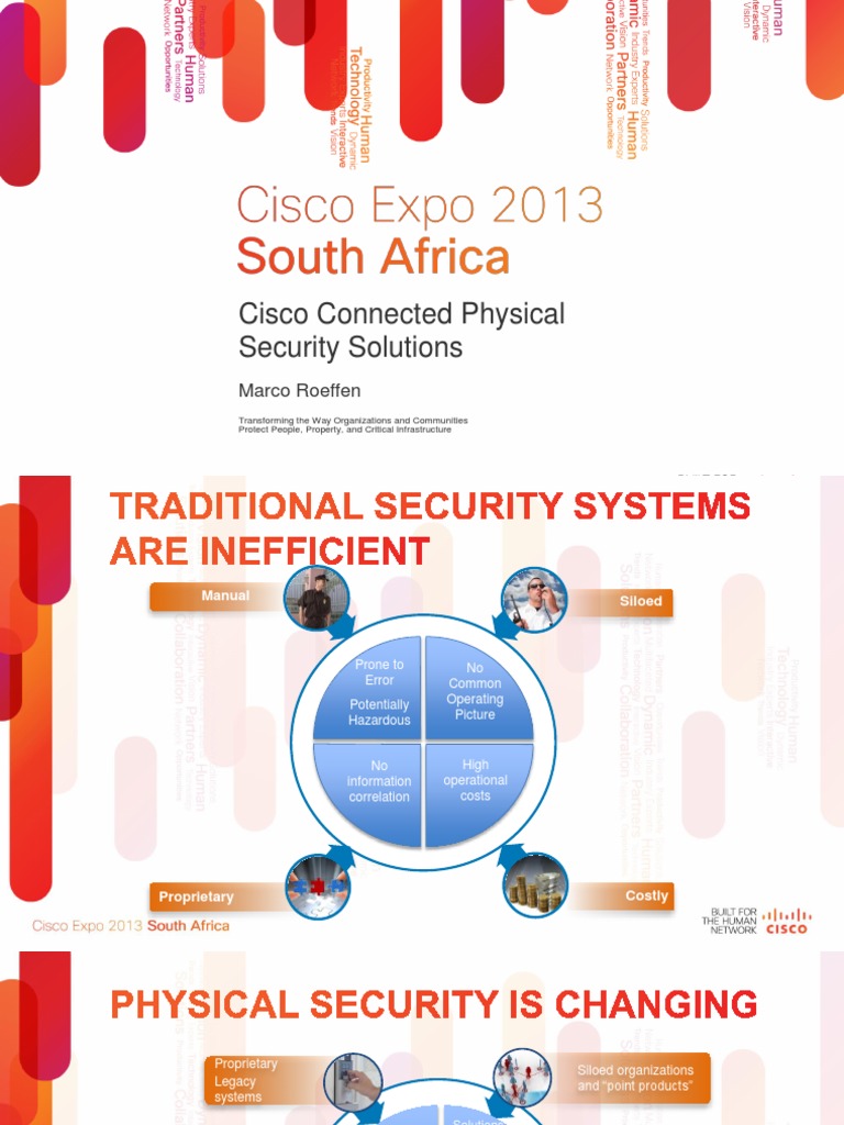 Cisco Physical Security Solutions Marco Roeffen | PDF | Virtualization | Computer Network