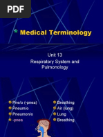 Medical Prefixes: Pulmo and Reno | PDF | Kidney | Nephrology