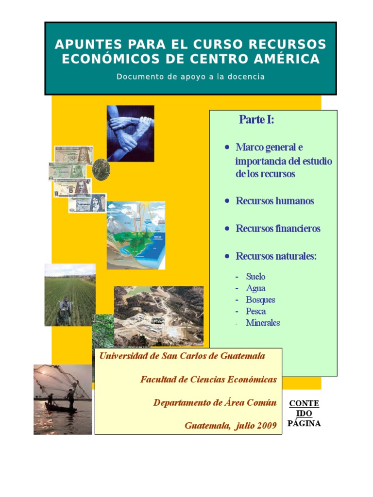 Recursos Económicos de Centro America | Macroeconómica | Bienes