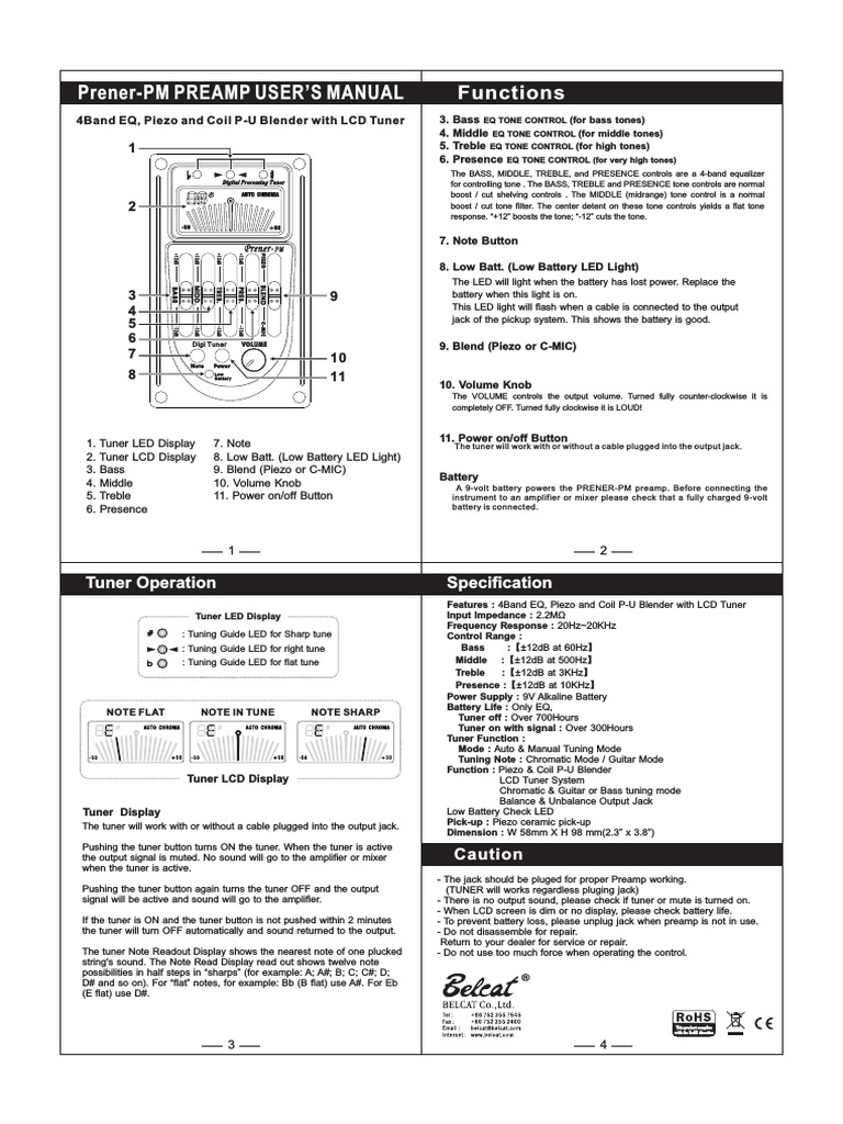 Prener PM PDF | PDF | Equalization (Audio) | Signal Processing