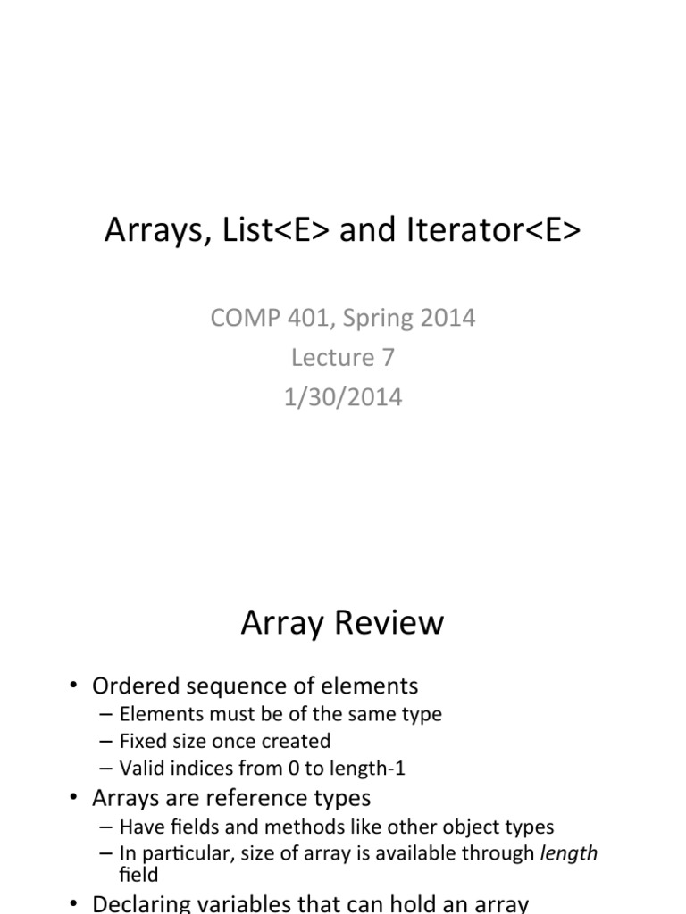 Java Arrays and Collections Overview | PDF | Array Data Type | Array ...
