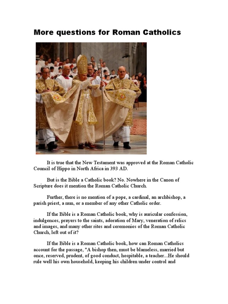 Is The Bible A Roman Catholic Book? | PDF | Baptism | Catholic Church