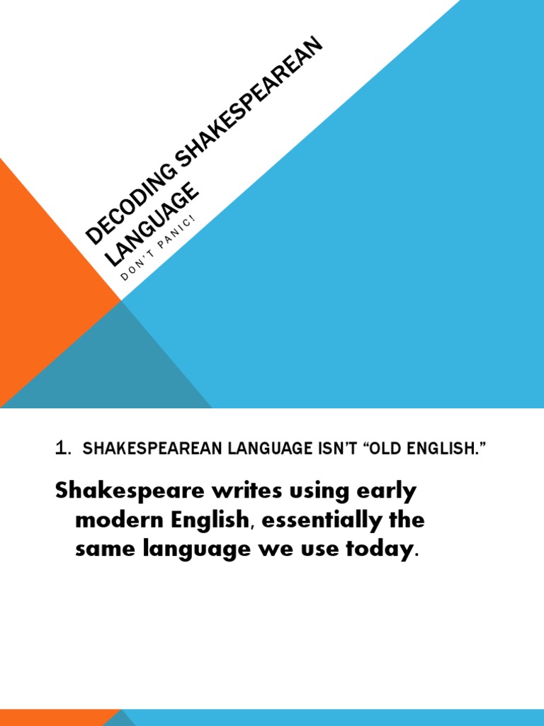Decoding Shakespearean Language | PDF | William Shakespeare | Poetry
