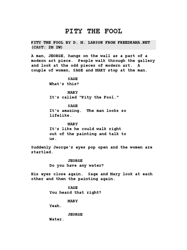 Pity The Fool | PDF | Nature