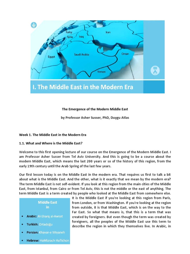 1-The Emergence of The Modern Middle East PDF | PDF