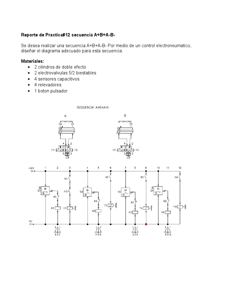 Practica 12 Electroneumatica. | PDF