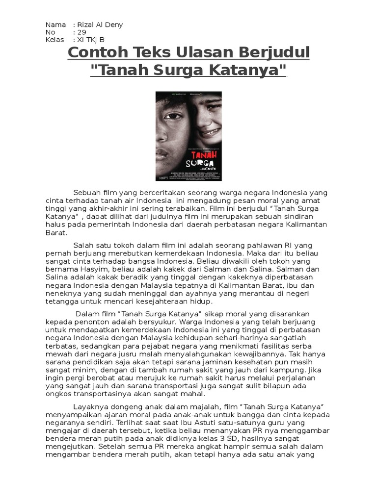 Contoh Teks Ulasan 1