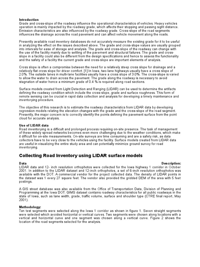 Lidar For Road Inventory | PDF | Lidar | Regression Analysis