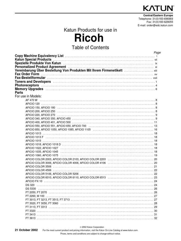 Ricoh Catalog | PDF