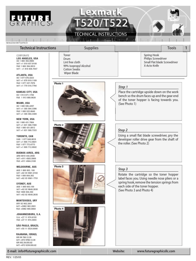 Lexmark T520 Tech Guide | PDF | Printer (Computing) | Manufactured Goods