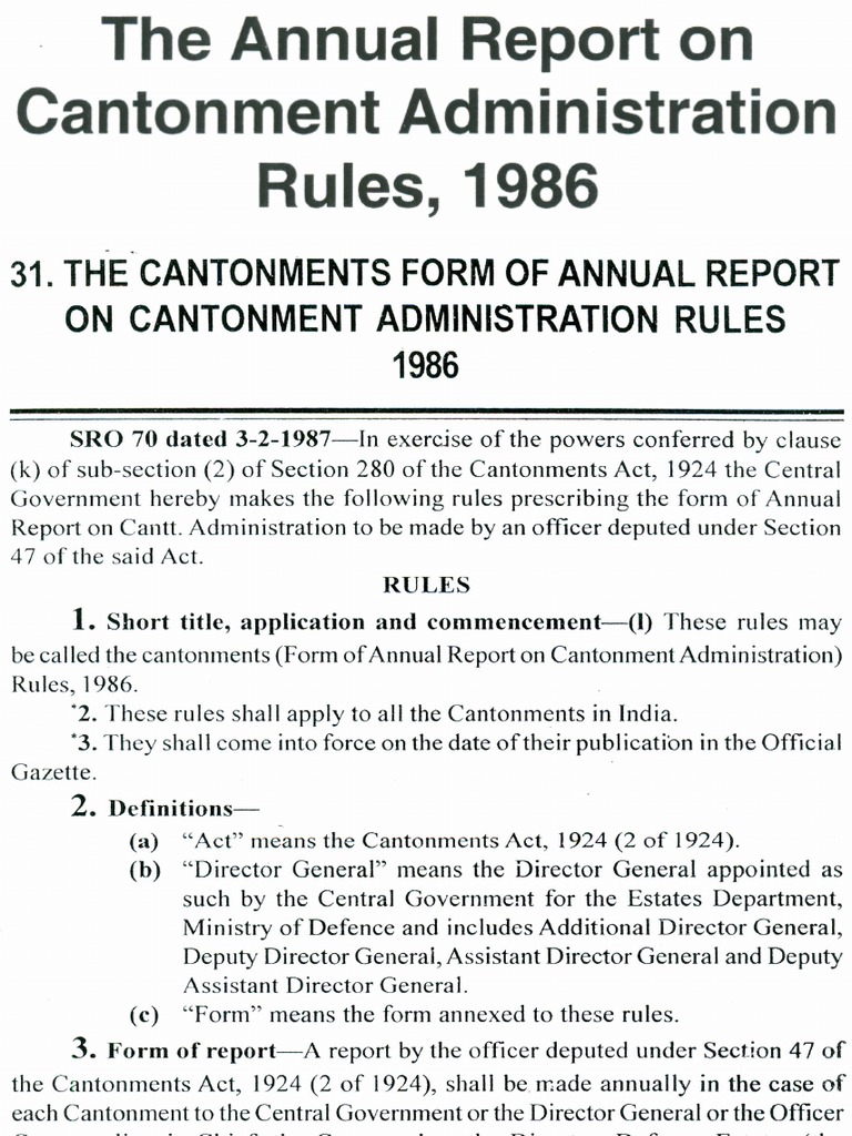 Cantonment Admin Report Guide | PDF | Employment | Taxes