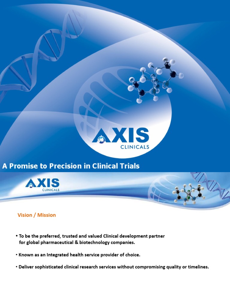 AXIS Clinicals Corporate Presentation | PDF | Clinical Trial | Pharmacology