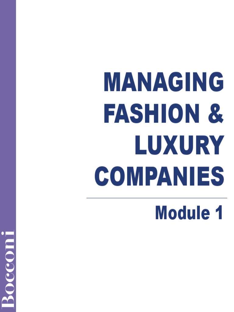 Module - Fashion and Luxury | PDF | Fashion | Textiles
