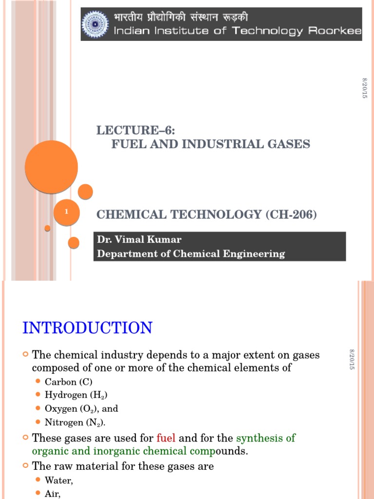 Fuel Gases in Chemical Technology | PDF | Natural Gas Processing ...