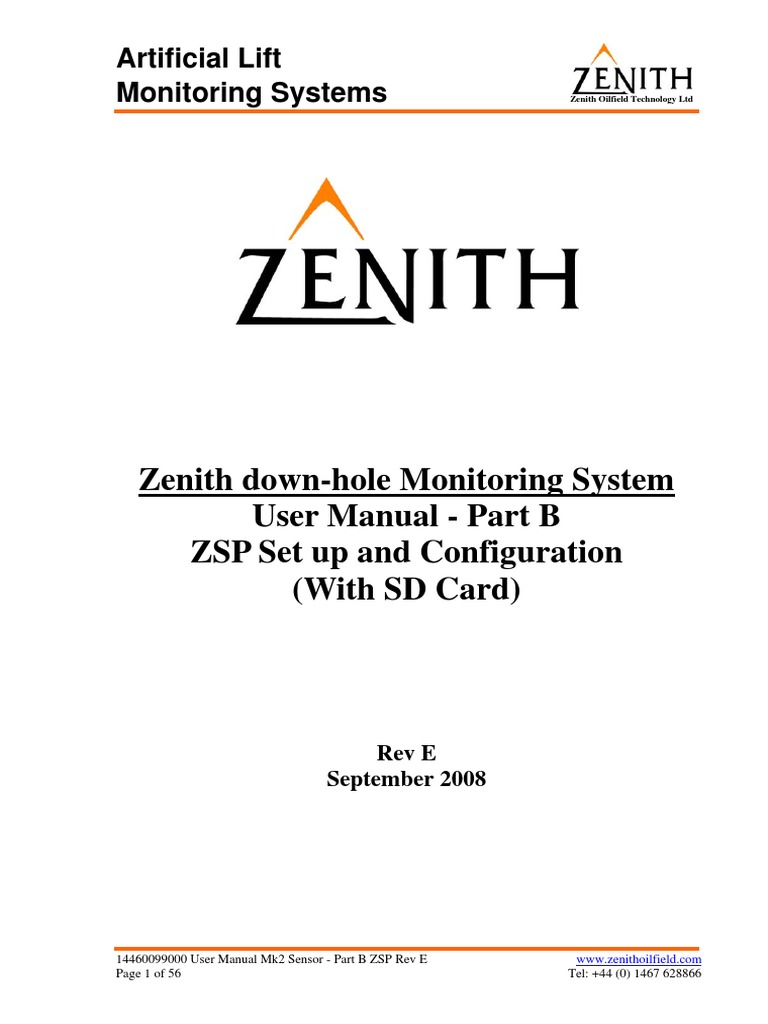 Zenith User Manual Mk2 Sensor | PDF | Port (Computer Networking ...